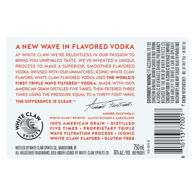 White Claw Mango Vodka 750ml (60 Proof) : Alcohol fast delivery by App ...