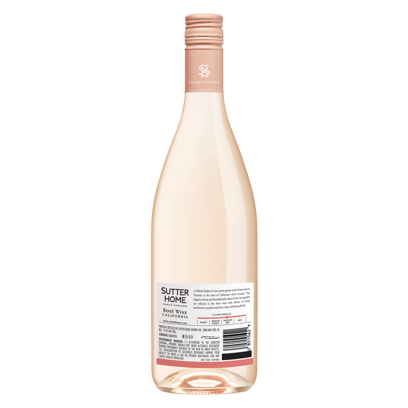 Sutter Home Rose 750 ml : Alcohol fast delivery by App or Online Sutter Home Rose 750 ml : Alcohol fast delivery by App or Online