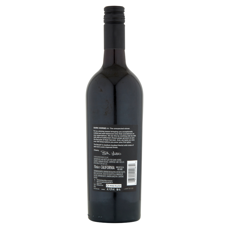 Dark Horse Merlot, 75cl : Alcohol fast delivery by App or Online