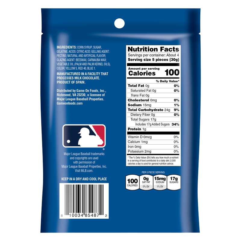 Chicago Cubs Baseball Gummies 4.5oz : Snacks fast delivery by App or Online