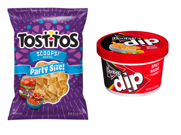 Tostitos Scoops Multigrain, 10oz & Tostitos Medium Queso Blanco Dip ...