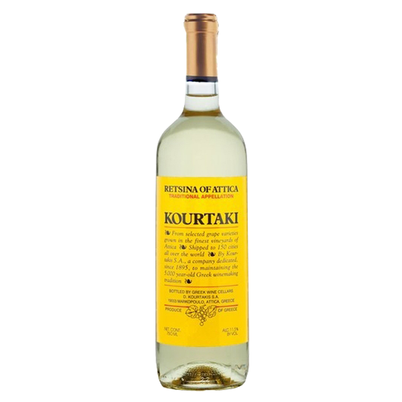 Kourtaki Retsina Table White 750ml : Alcohol fast delivery by App or Online