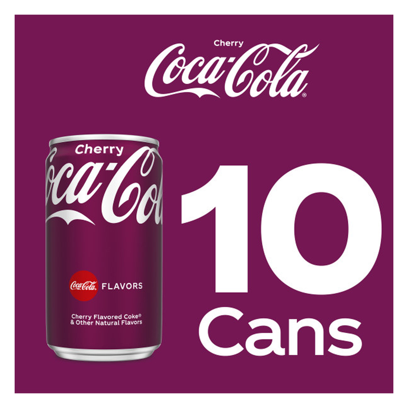 Cherry Coke Mini Cans 10pk 7.5oz Can : Drinks fast delivery by App or ...