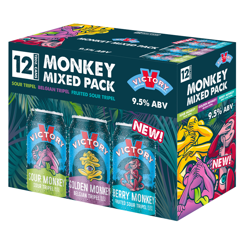 Victory Mystical Monkey Variety Pack 12pk 12oz Can 9.5% ABV : Alcohol ...