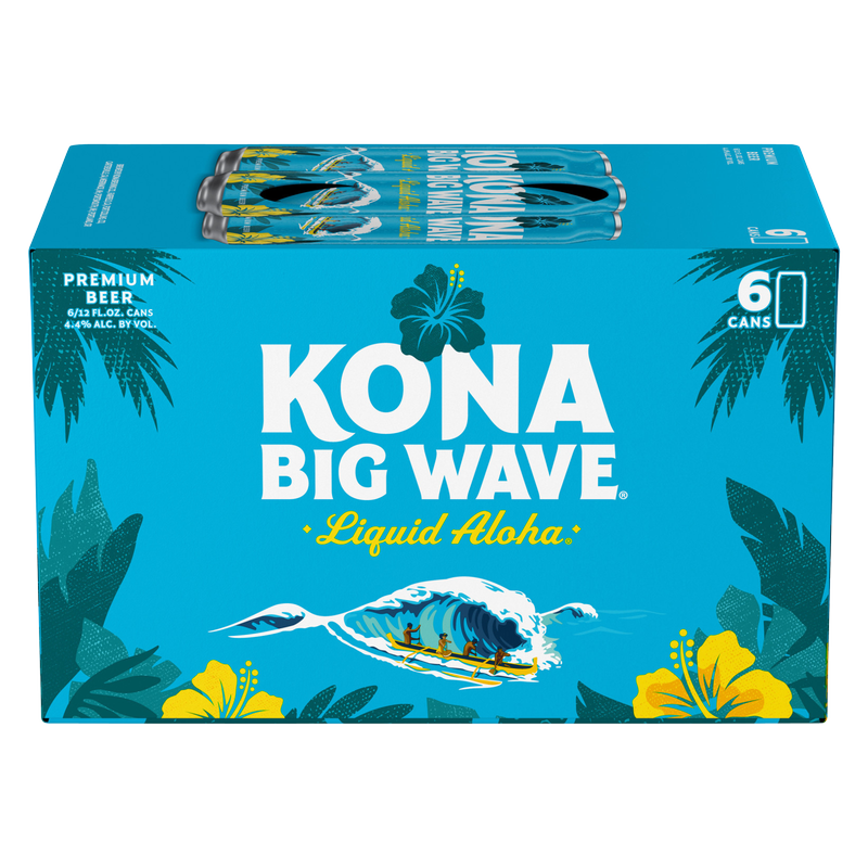 Kona Big Wave Premium Beer 6pk 12oz Cans 4.4% ABV : Alcohol fast ...