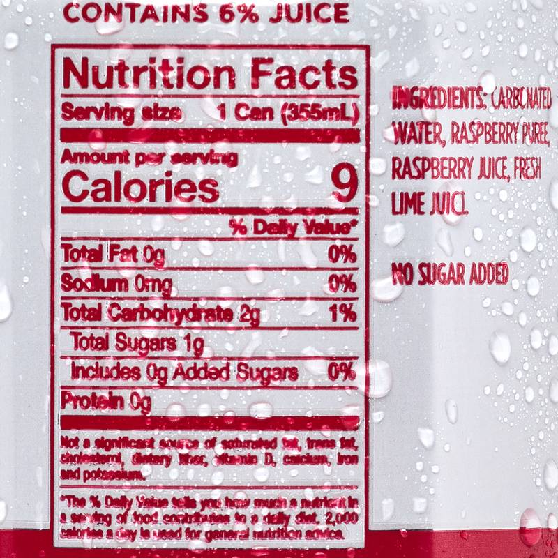 Spindrift Raspberry Lime Sparkling Water 12oz Can : Drinks fast delivery by App or Online