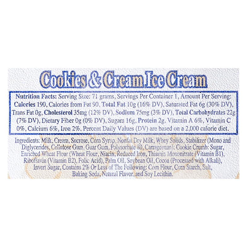Mini Melts Cookies & Cream Ice Cream Cup 1ct : Ice Cream fast delivery ...