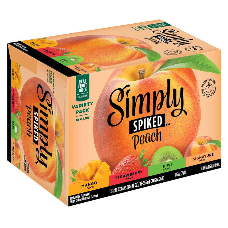 Simply Spiked Peach Variety Pack 12pk 12oz Can 5% ABV : Alcohol fast ...