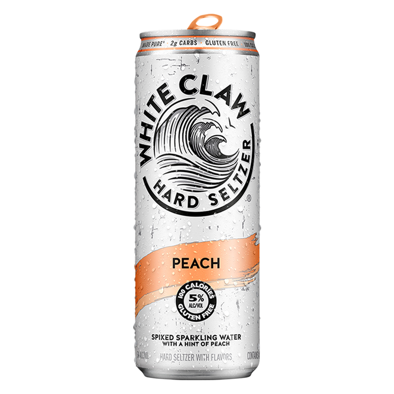 White Claw Seltzer Peach 6pk 12oz Can 5.0% ABV : Alcohol fast delivery ...