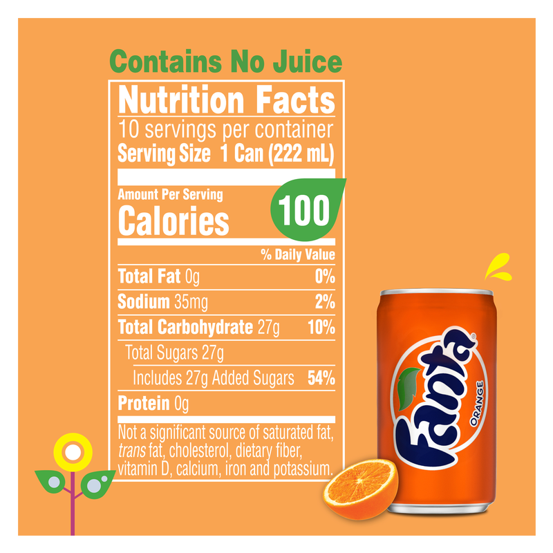 Fanta Orange 10pk 7.5oz Mini Can : Drinks fast delivery by App or Online
