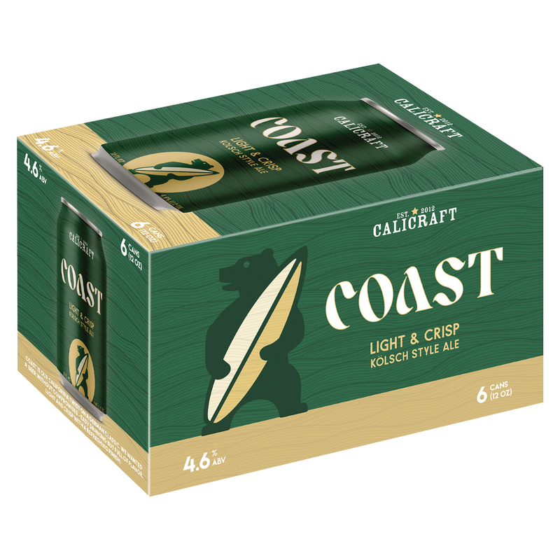 Calicraft Brewing Co. Coast Kolsch 6pk 12oz : Alcohol fast delivery by ...