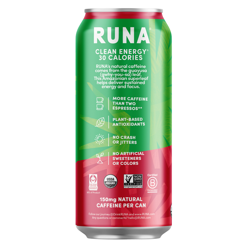 Runa Black Cherry Water 16oz Can : Drinks fast delivery by App or Online