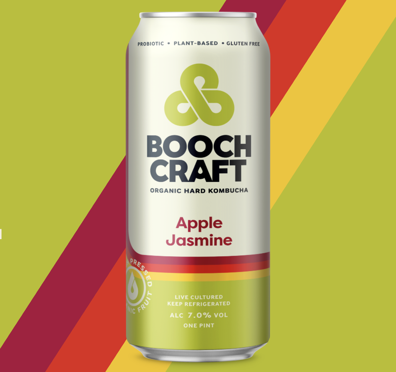 Boochcraft Apple Jasmine Hard Kombucha 6pk 12oz Can 7.0% ABV : Alcohol ...
