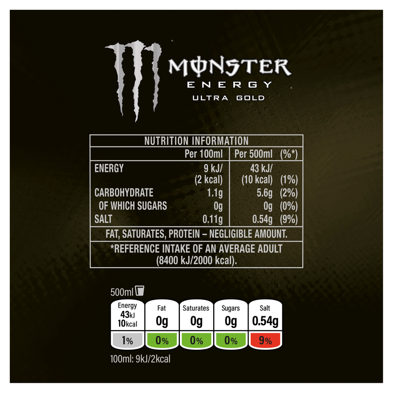 Monster Energy Ultra Gold, 500ml : Drinks fast delivery by App or Online
