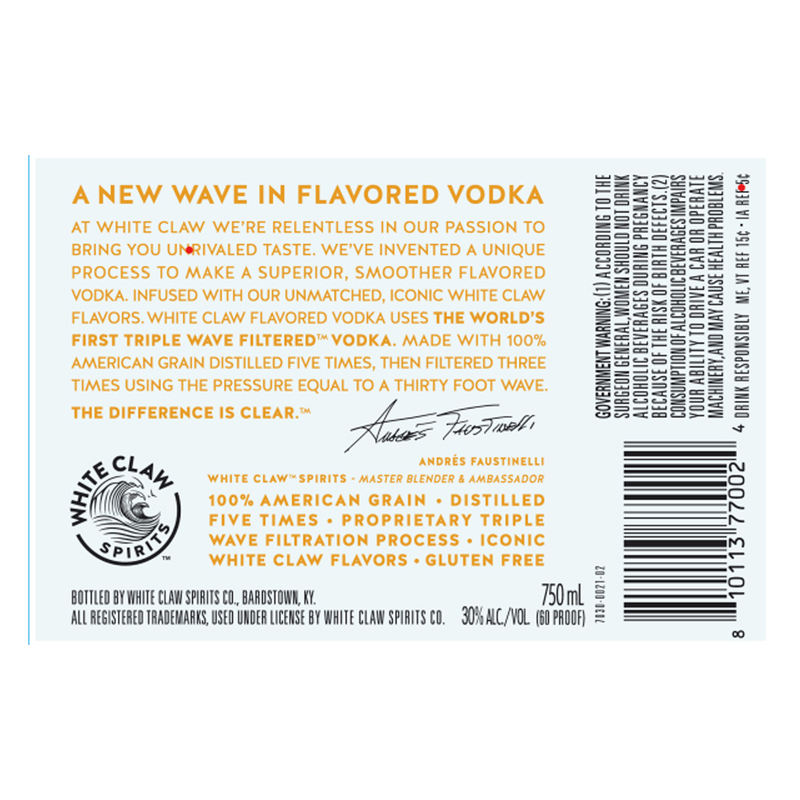 White Claw Pineapple Vodka 750ml (60 Proof) : Alcohol fast delivery by ...