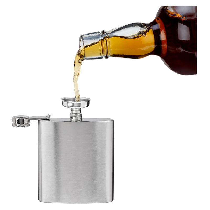 True Stainless Steel Flask with Funnel 6oz : Home & Office fast ...