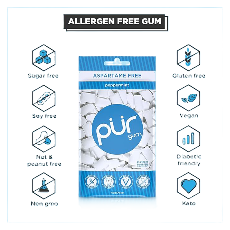 Pur® Aspartame Free Peppermint Gum 55ct : Snacks fast delivery by App ...