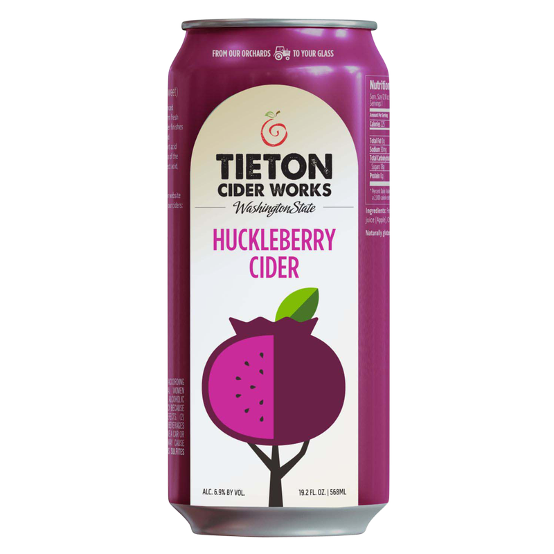 Tieton Cider Works Huckleberry Cider Single 19.2oz Can : Alcohol fast ...