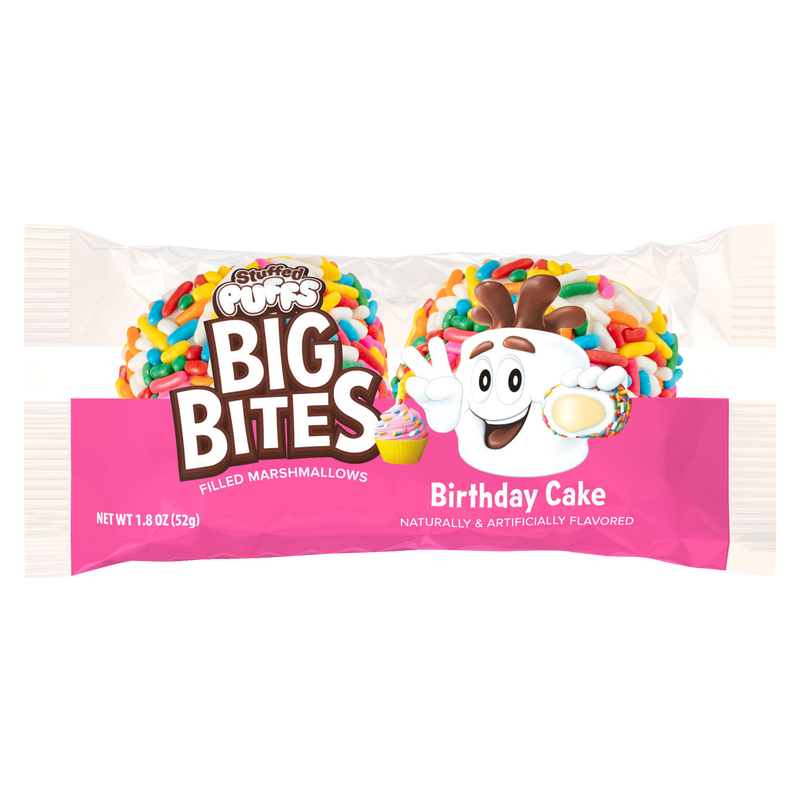 Stuffed Puffs Big Bites Birthday Cake 2pk : Snacks fast delivery by App ...
