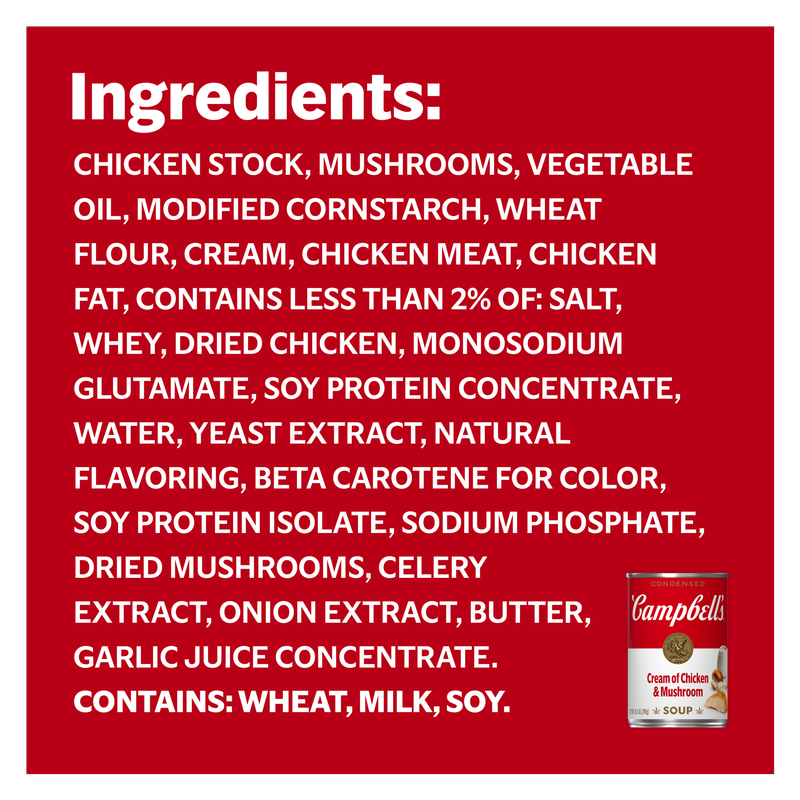 Campbells Cream of Mushroom Soup, 10.5oz. : Grocery fast delivery by ...