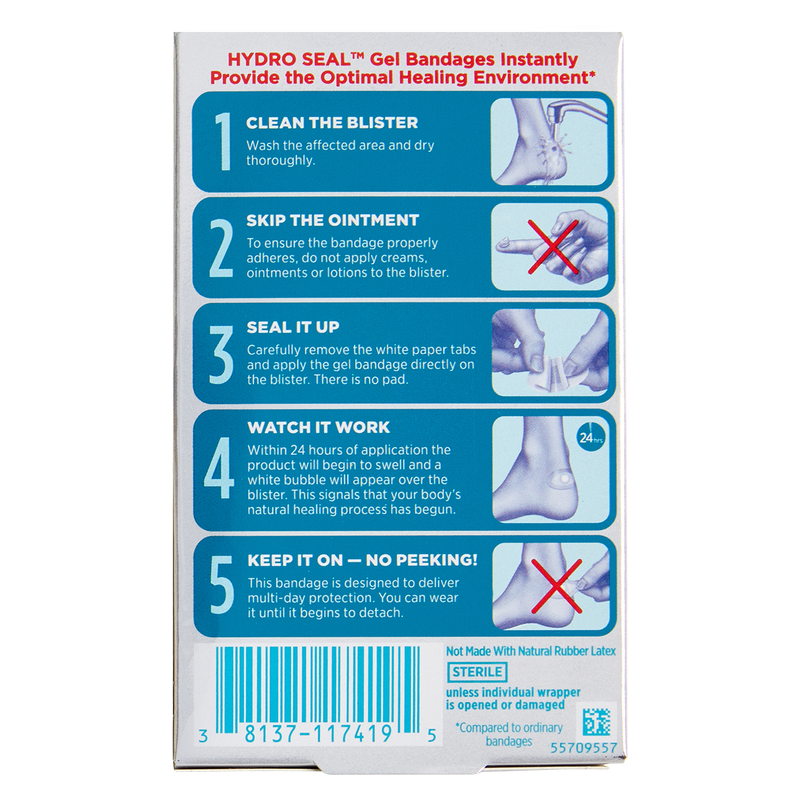 Band-Aid Hydro Seal Blister Heels Adhesive Bandages 6ct : Health fast ...