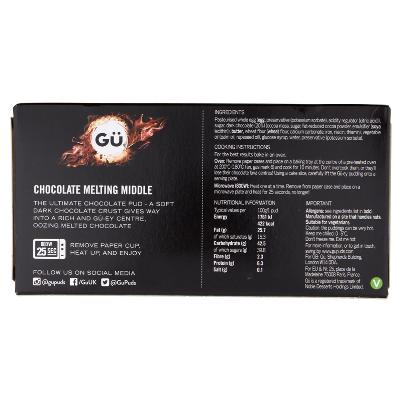 Gu Hot Chocolate Melting Middles, 2 x 100g : Quick Meals fast delivery ...