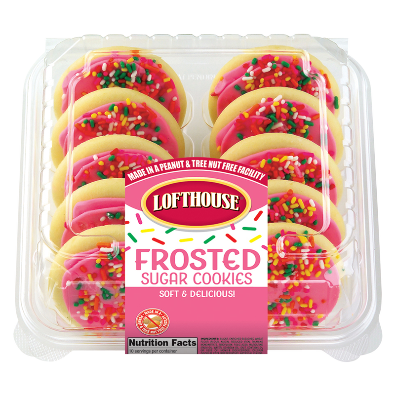 Lofthouse Valentine's Pastel Pink Frosted Sugar Cookies 13.5oz : Snacks ...
