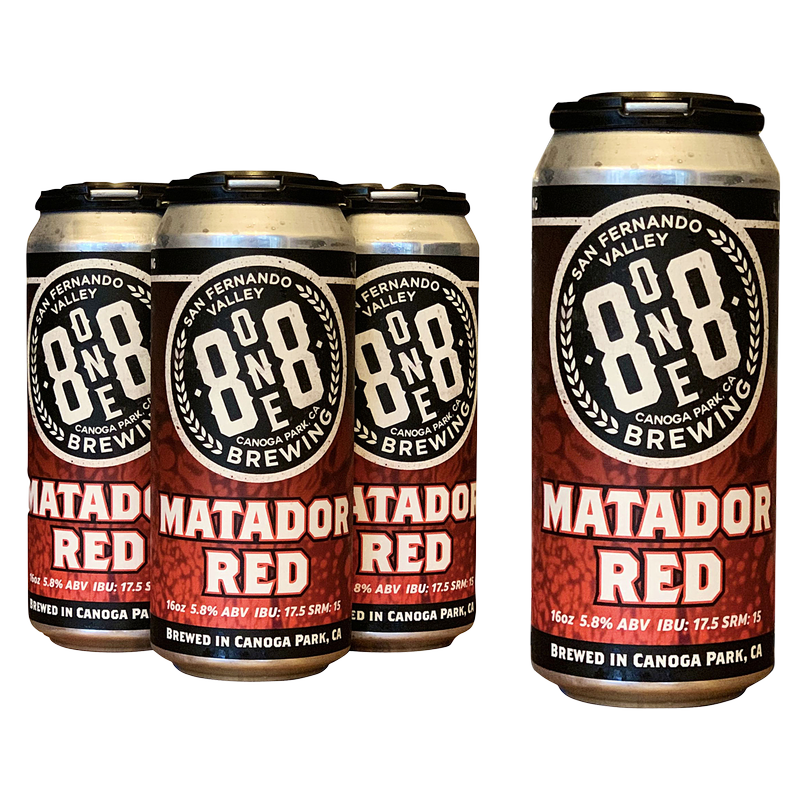 8One8 Brewing Matador Red Ale 4pk 16oz : Alcohol fast delivery by App ...