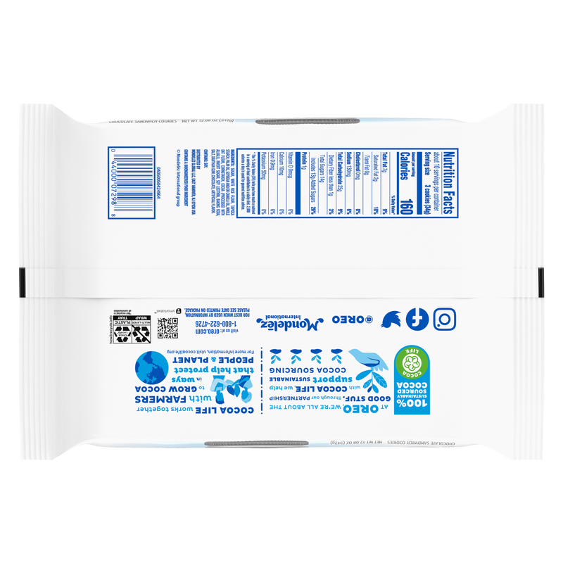 OREO Gluten Free Chocolate Sandwich Cookies 12.08oz : Snacks fast ...