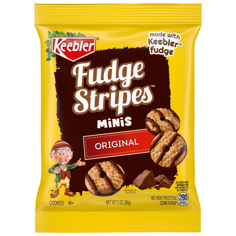 Keebler Original Fudge Stripes Mini Cookies 3oz : Snacks fast delivery ...