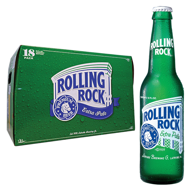 Rolling Rock 18pk 12oz Btl 4.4% ABV : Alcohol fast delivery by App or ...