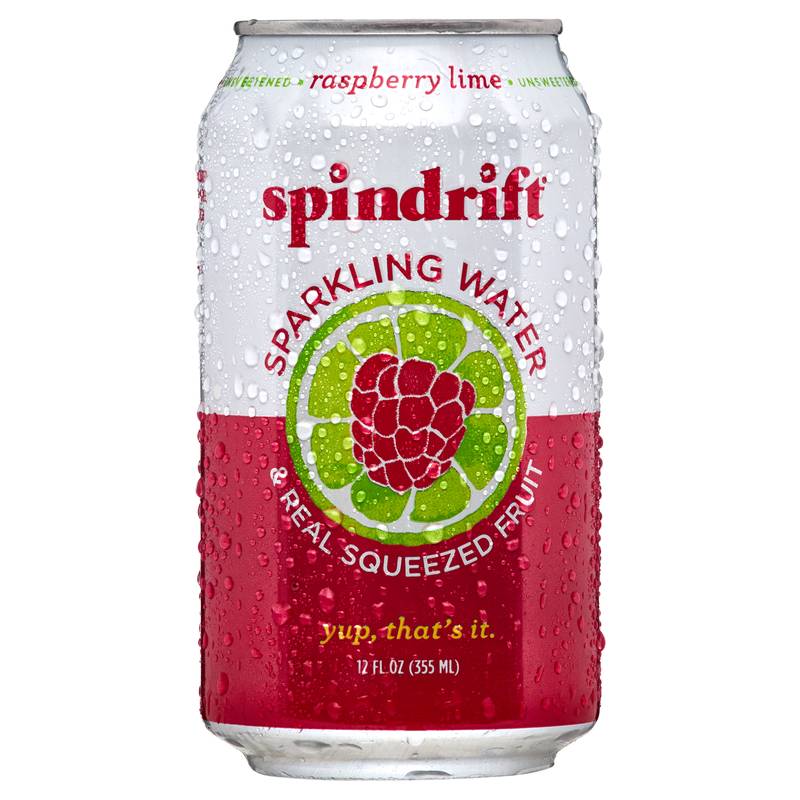 Spindrift Raspberry Lime Sparkling Water 12oz Can : Drinks fast delivery by App or Online