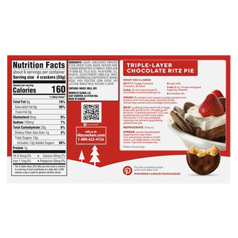 Ritz Fudge Covered Crackers 7.5oz : Snacks fast delivery by App or Online