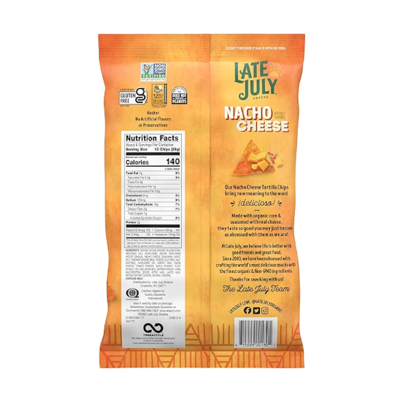 Late July® Nacho Cheese Tortilla Chips 7.8oz : Snacks fast delivery by ...