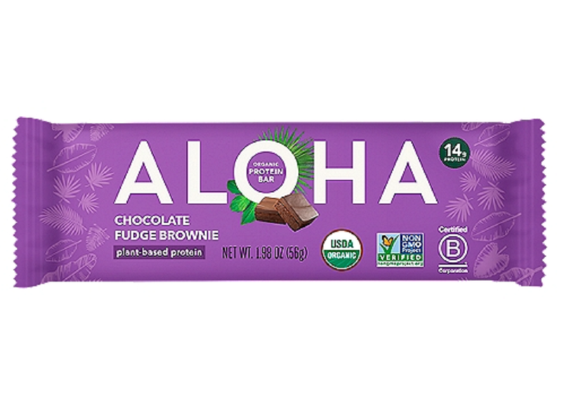 Aloha Chocolate Fudge Brownie Plant Based Protein Bar 1.98oz : Snacks ...