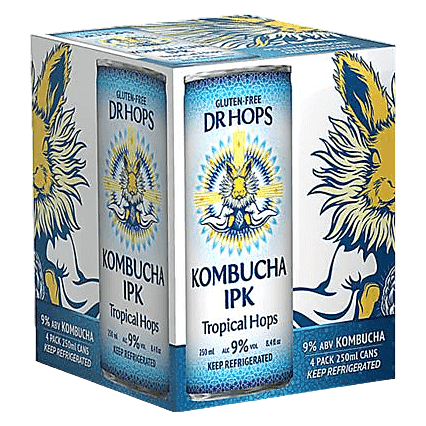 Dr Hops Kombucha Beer IPK Tropical Hops 4pk 8.4oz Can : Alcohol fast ...