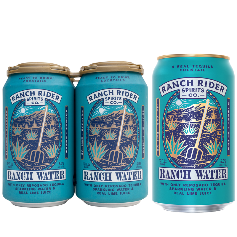 Ranch Rider Spirits Ranch Water 4pk 12oz Can 6% ABV : Alcohol fast delivery by App or Online