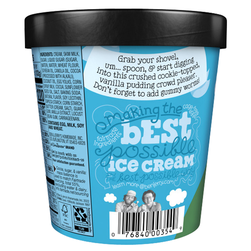 Ben & Jerry's Dirt Cake Topped Ice Cream Pint : Frozen fast delivery by ...