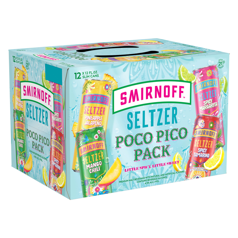 Smirnoff Spiked Seltzer Poco Pico Variety Pack 12pk 12oz Cans : Alcohol ...