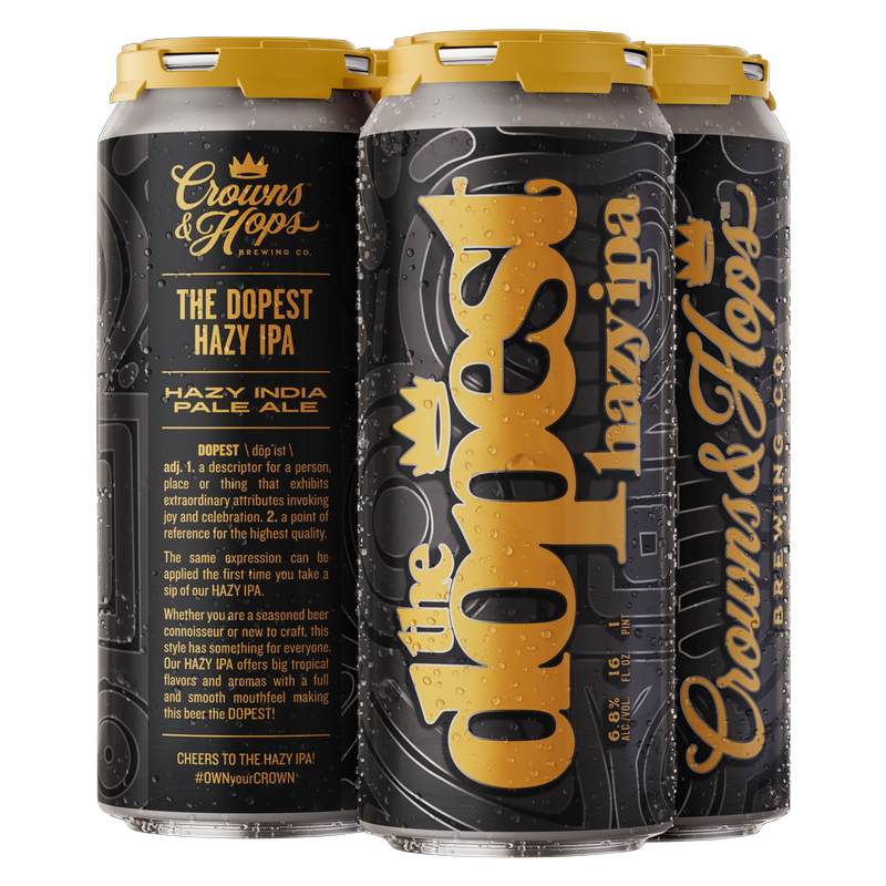 Crown & Hops The Dopest Hazy IPA 4pk 16oz Can 6.8% ABV : Alcohol fast ...