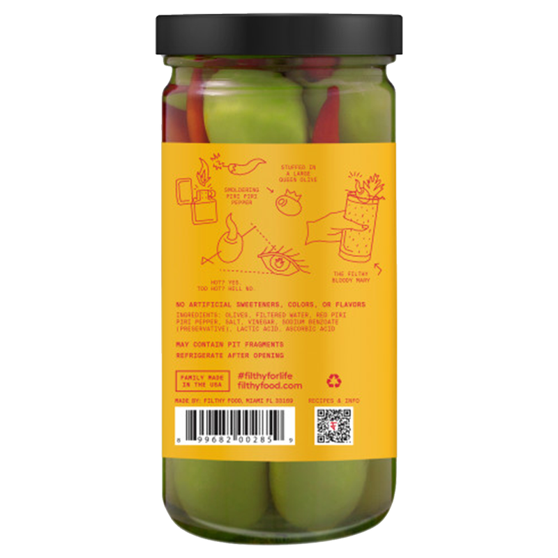 Filthy Piri Piri Pepper Stuffed Olives 8oz : Grocery fast delivery by ...