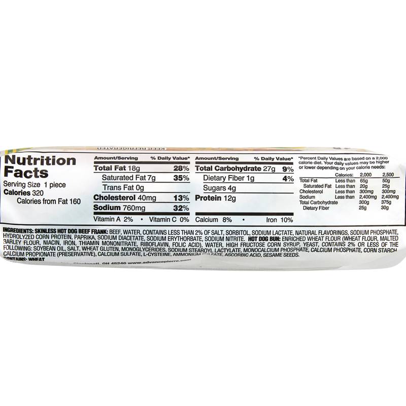 Nathan's Famous Jumbo Beef Hot Dog in Bun 4.15oz : Quick Meals fast ...