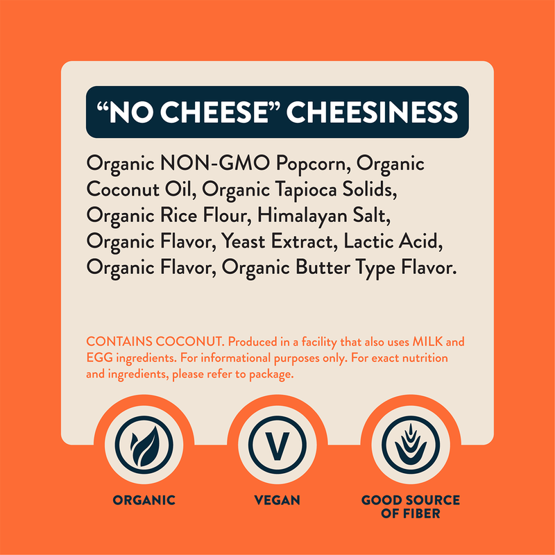 LesserEvil No Cheese Cheesiness Organic Popcorn 5oz : Snacks fast ...