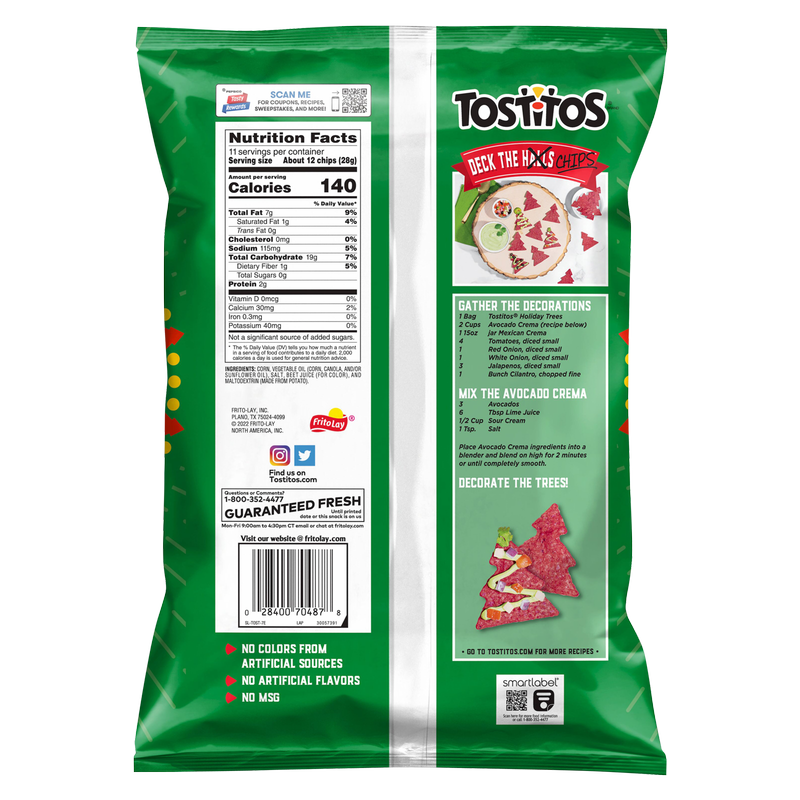 Tostitos Red Holiday Trees Tortilla Chips 11oz : Snacks fast delivery ...