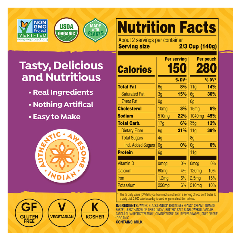 Tasty Bite Organic Madras Lentils 10oz : Grocery fast delivery by App ...