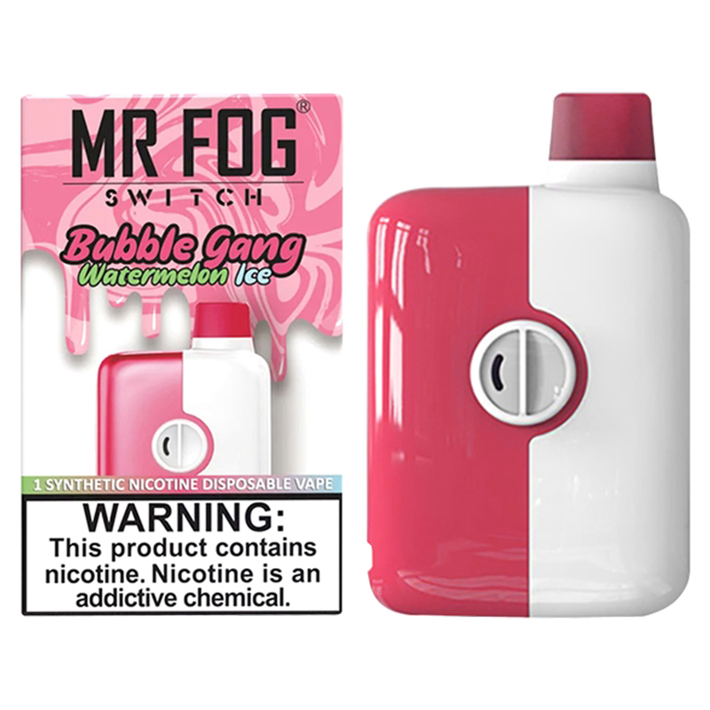 Mr. Fog Switch Bubble Gang Watermelon Ice Disposable Vape 5500 Puffs : fast delivery by App or ...