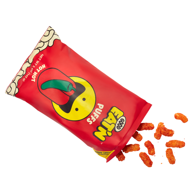 Good Eat'n Hot Hot Puffs 5oz Bag : Snacks fast delivery by App or Online