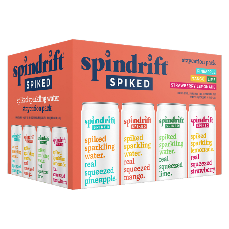 Spindrift Spiked Staycation Variety Pack 12pk 12oz Can 4.0% ABV ...