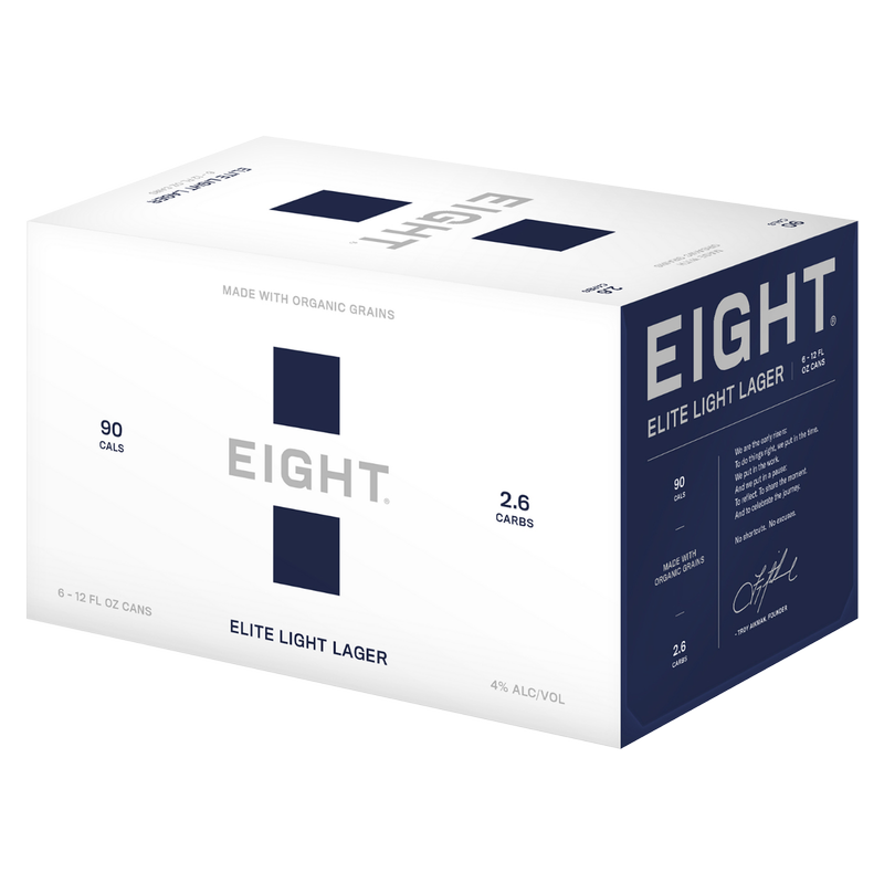 EIGHT Elite Light Lager 6pk 12oz Can 4.0% ABV : Alcohol fast delivery ...