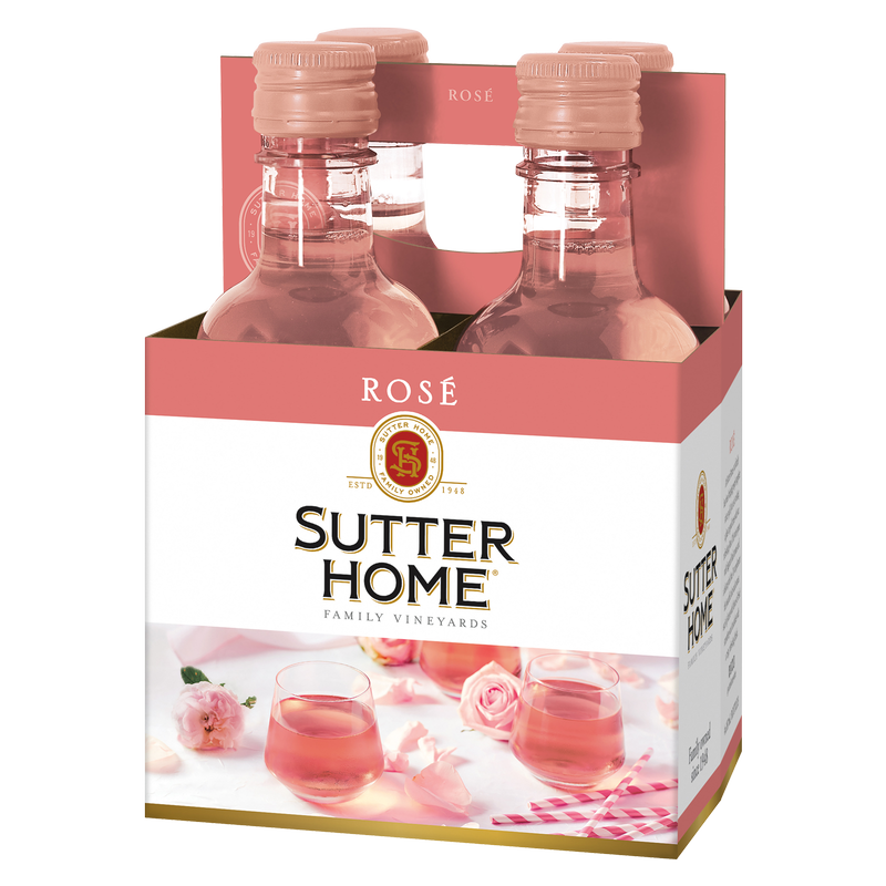 Sutter Home Rose 4pk 187ml : Alcohol fast delivery by App or Online